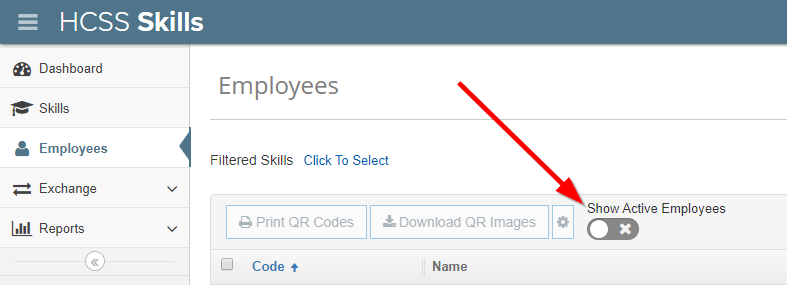 How to Show Skills/Certifications of an Inactive Employee