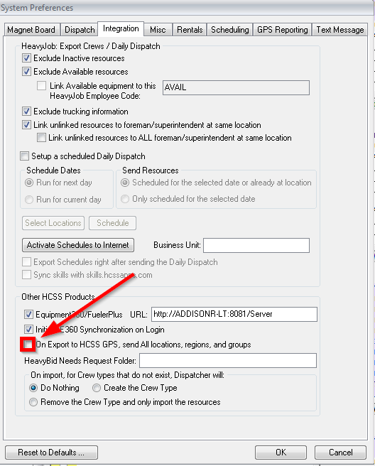 Can Locations Without Equipment Be Exported to GPS?