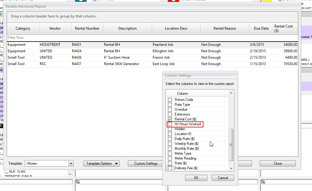 What Is Needed to Access HeavyJob Hours Worked Within Rentals Advanced Report?