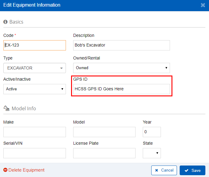 How to Add GPS IDs to Equipment in HeavyJob Web