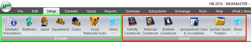 What is the difference between System and Estimate Data?