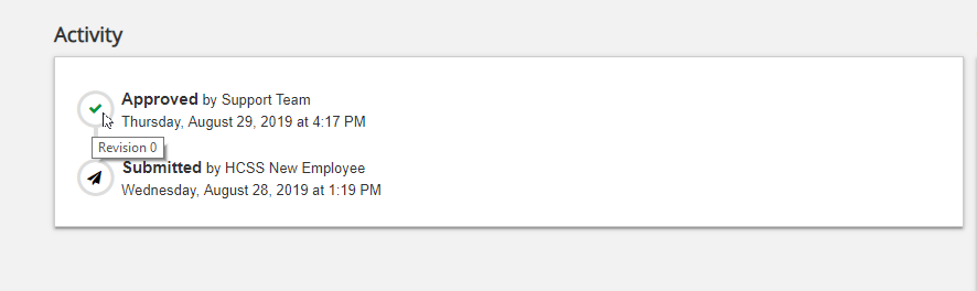 How to View the Time Card Revision Number in HeavyJob Web