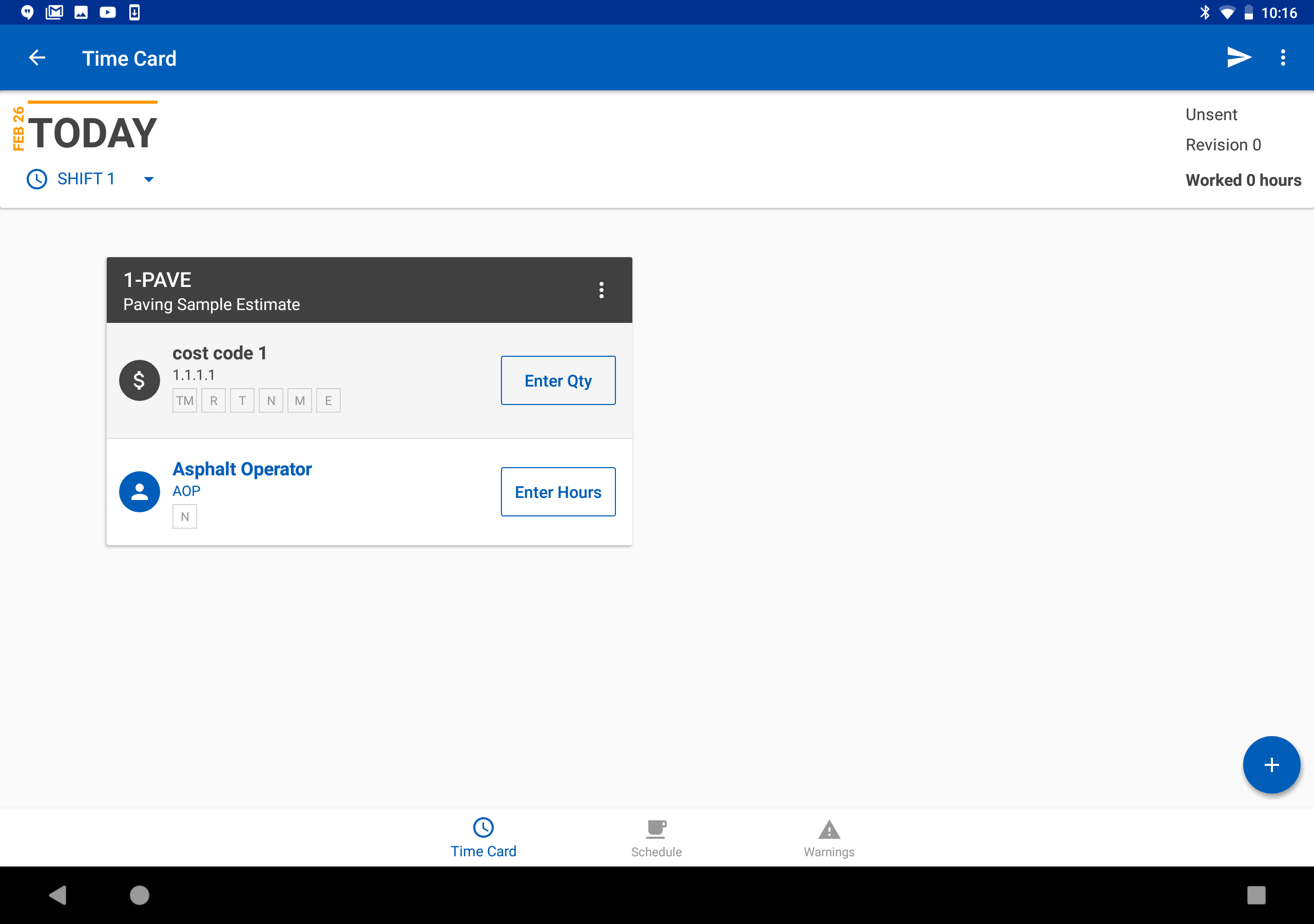 How to Create a HeavyJob One Time Card for Android Field Mobile