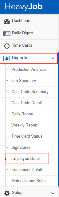 How to Create an Employee Detail Report on HeavyJob Web
