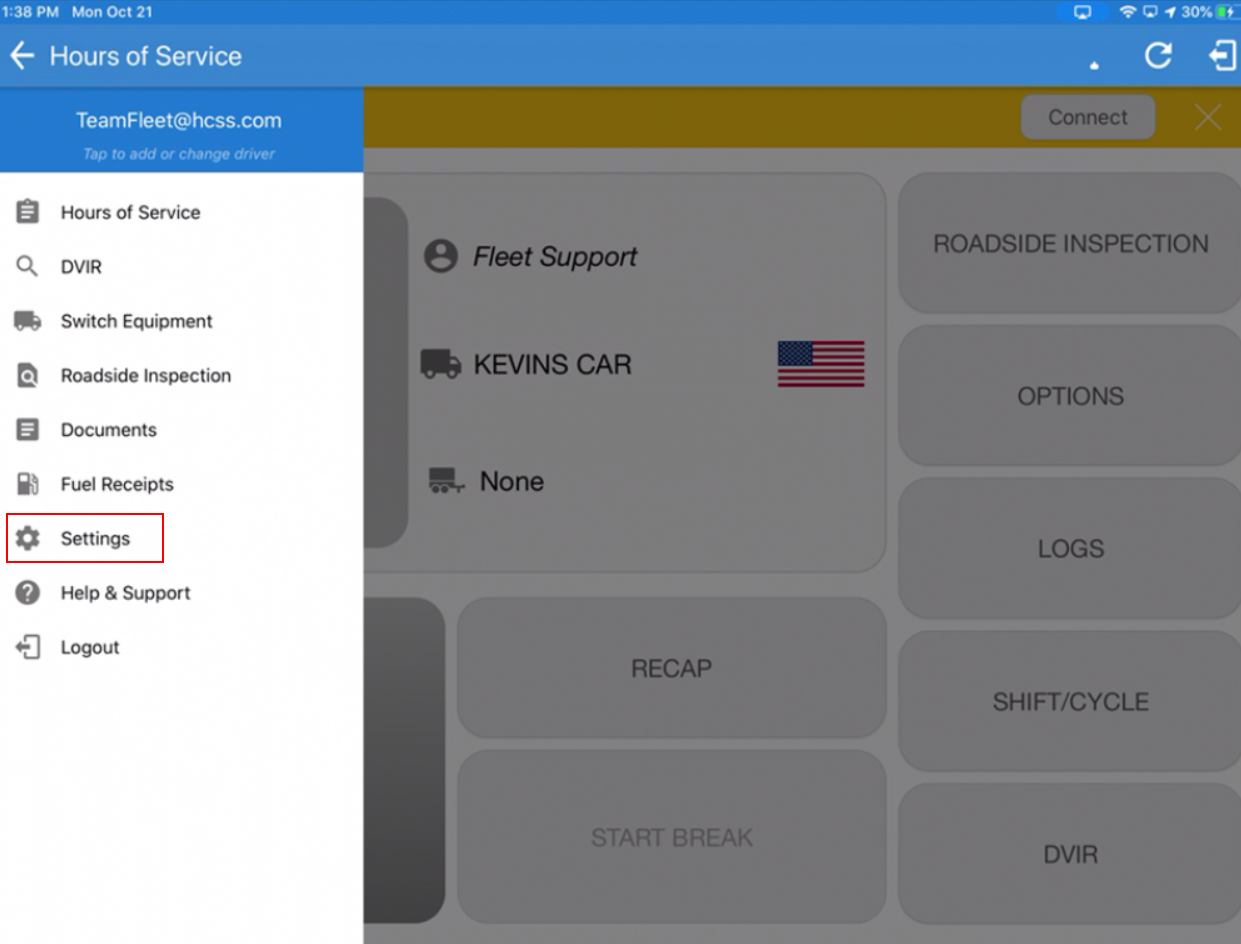 How To Keep the Display from Sleeping While Using HCSS eLogs