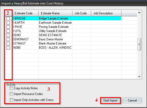 How to Import a HeavyBid Estimate into Cost History