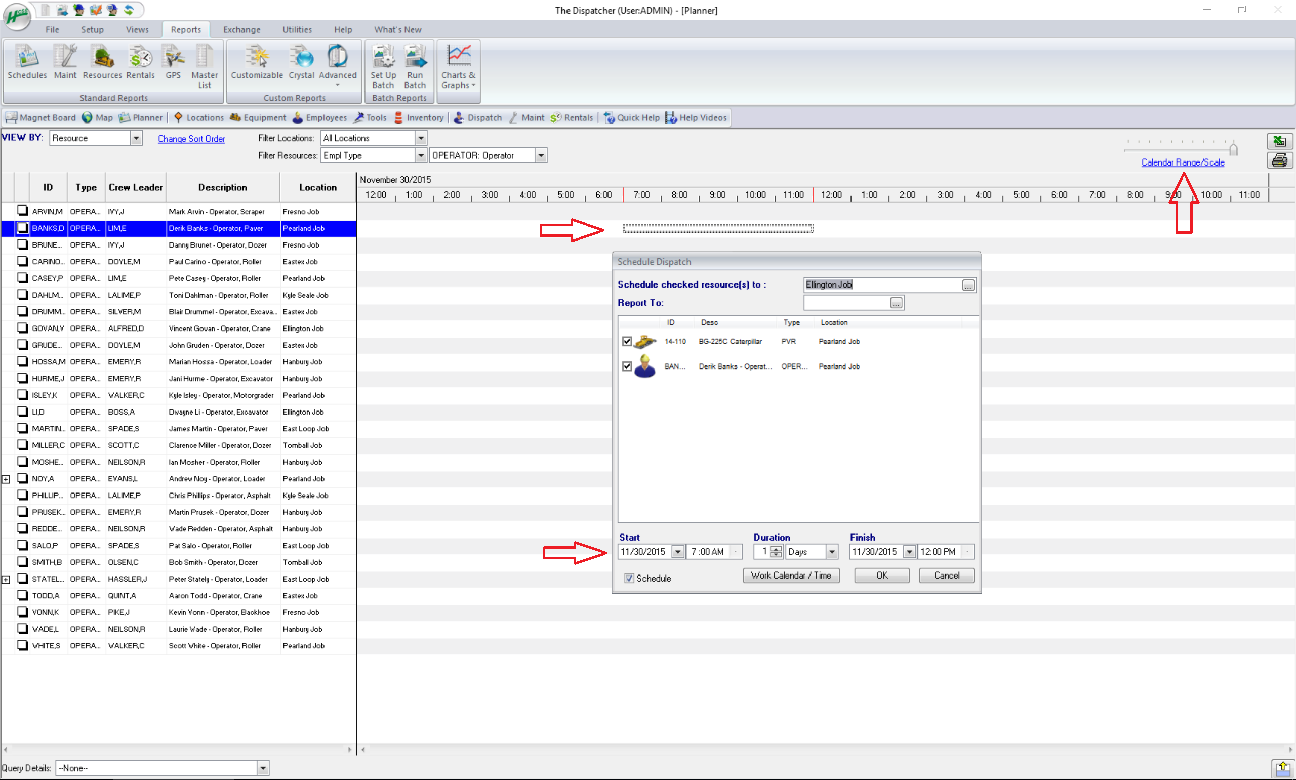 How to view and modify schedules by the hour in Planner View?