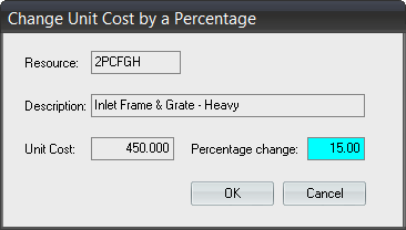 How to Change the Unit Cost for Every Occurrence of a Resource