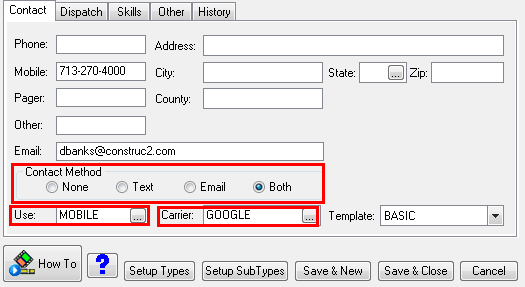 How to Setup Employee Contact Information