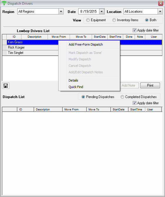 How to Add Free-Form Moves to a Driver's List