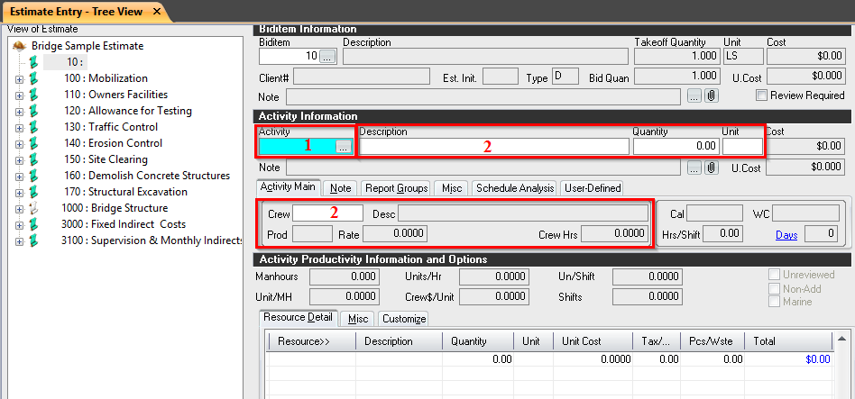 How to Add an Activity to a Biditem
