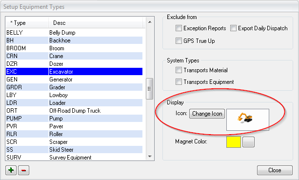 How to Change Equipment Icons on Map View