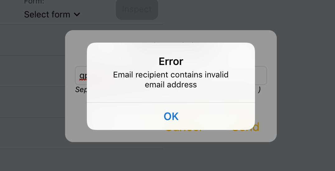 Error: Email Recipient Contains Invalid Email Address