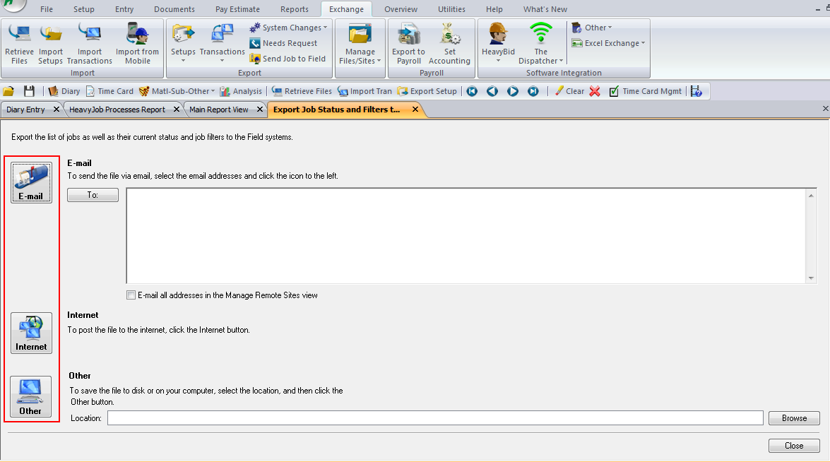 How to Send the Job Status and Filter List to HeavyJob Field