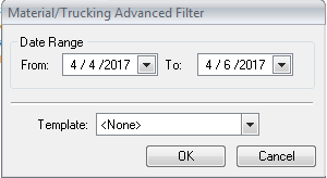 How to Use the Advanced Material/Trucking Report