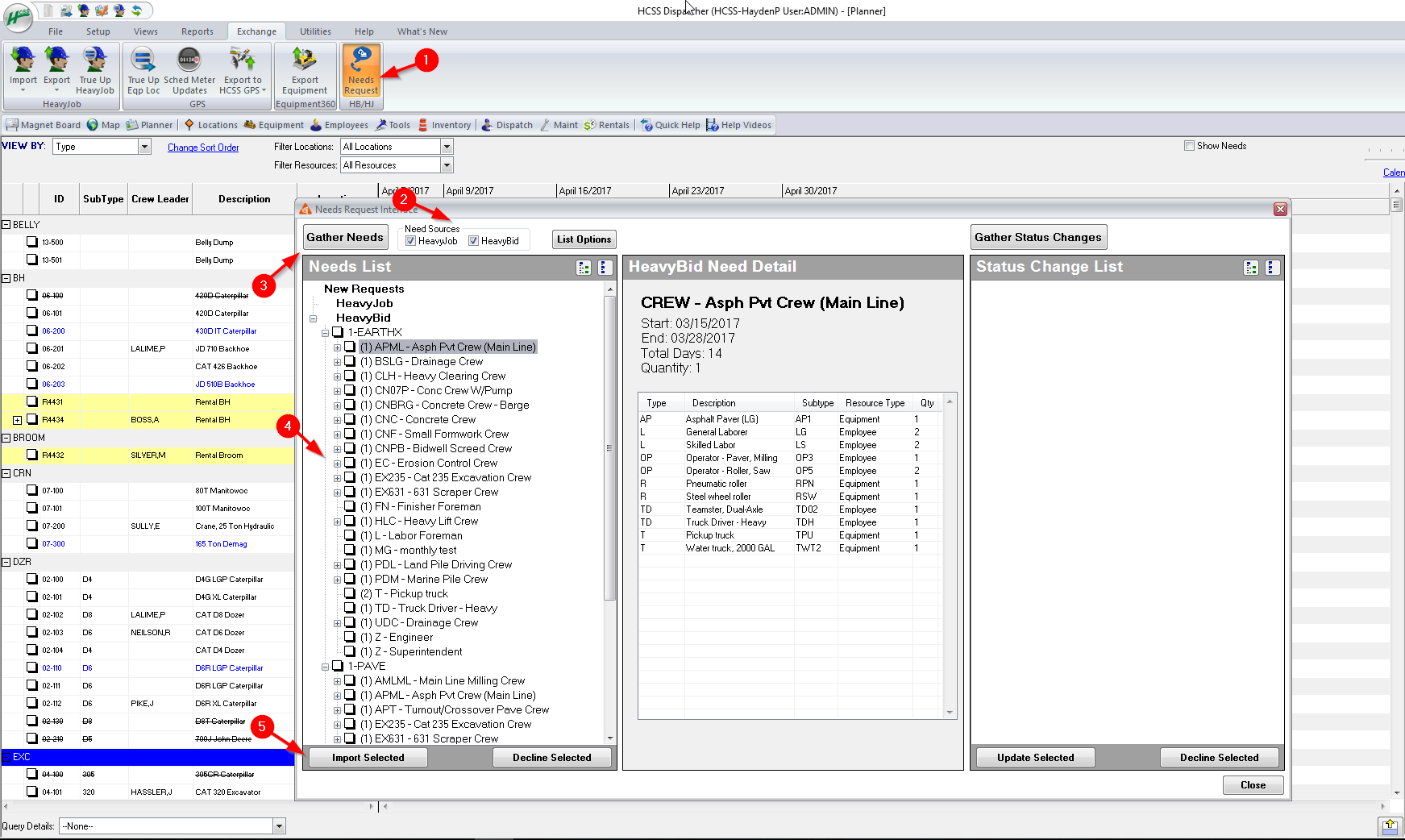 Dispatcher Needs Request Import (2017)