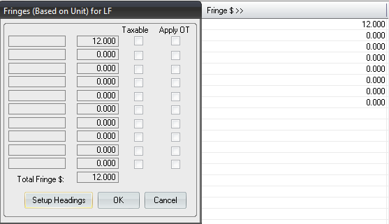 Unable to Edit Fringe Breakdown Numbers