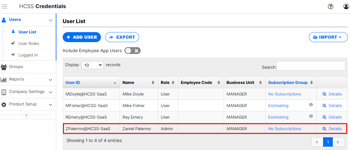 How to Assign a Credentials User to a Subscription Group with HeavyBid Access