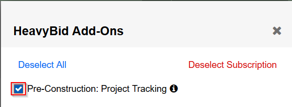 How to Add HeavyBid Pre-Construction Access to a Subscription Group