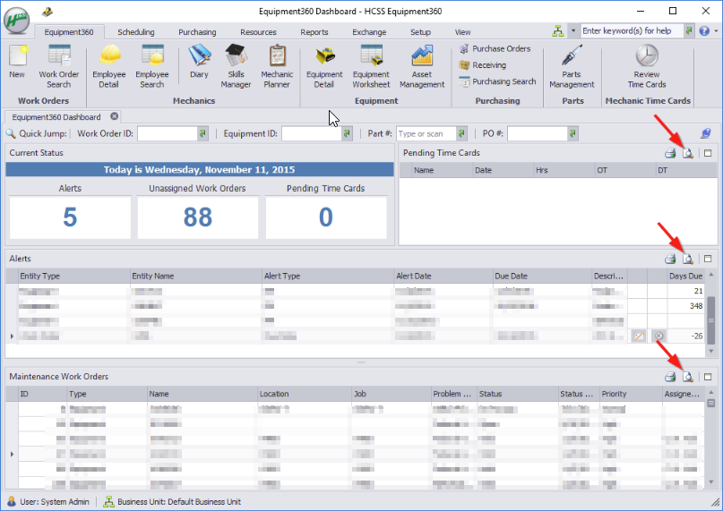 How To Export Equipment360/FuelerPlus Grids to Excel