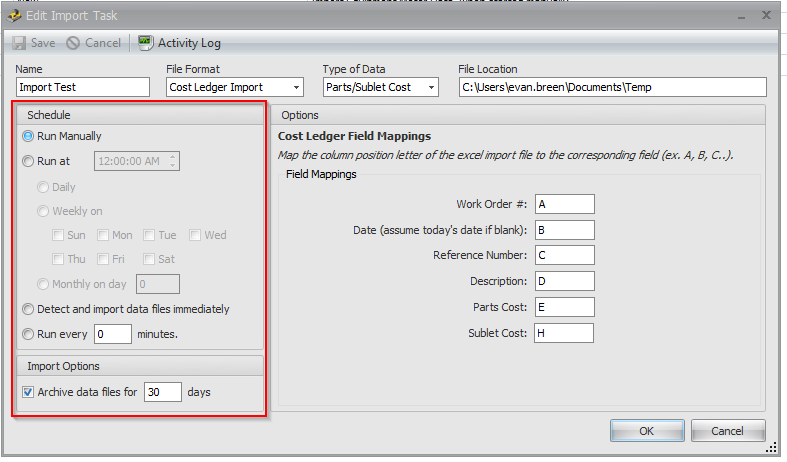 How To Setup And Use The Cost Ledger Import In Equipment360