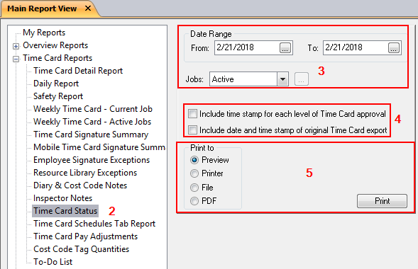 How to Generate a Time Card Status Report
