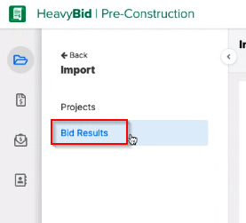 How to Import Bid Results From HeavyBid Into HeavyBid Pre-Construction