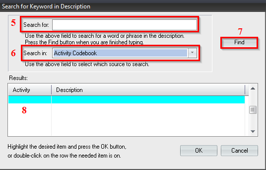 Overview: Add/Sort Activities Screen