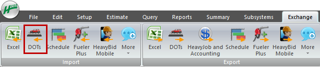 How to Import Biditems from DOT into HeavyBid