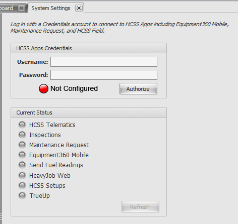 Telematics/Equipment360 Integration Setup