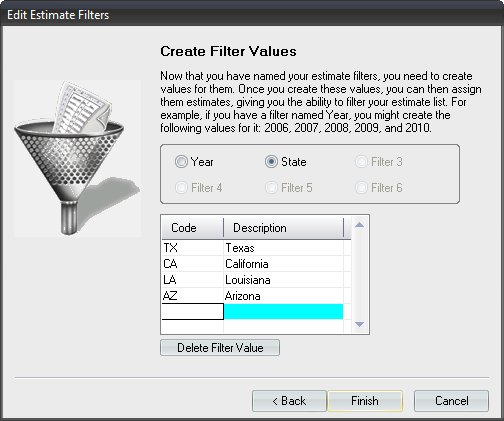 How to Set Up Estimate Filters/Tags