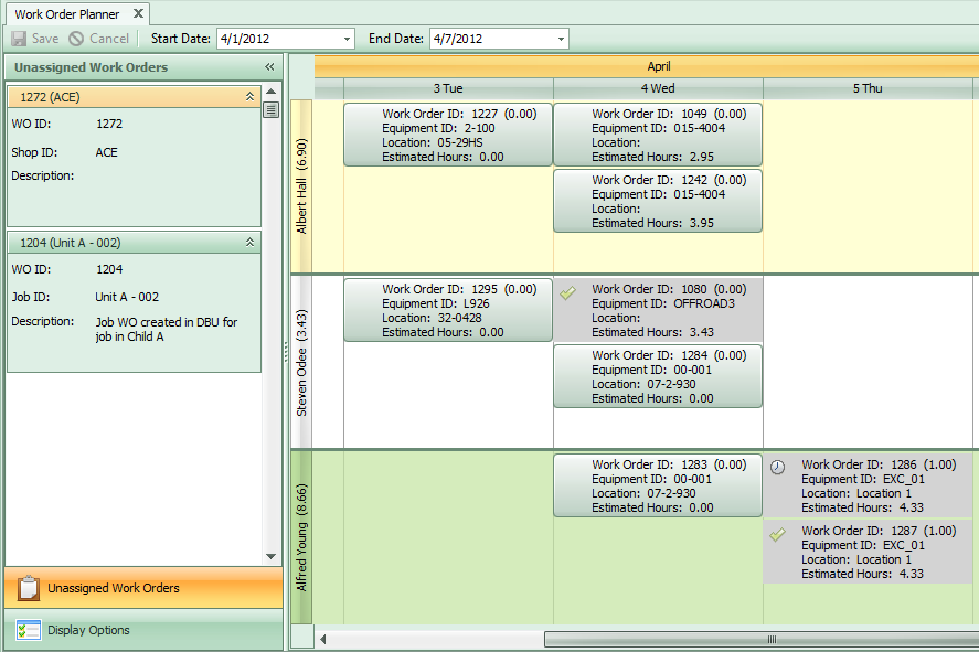 How to Use the Work Order Planner View