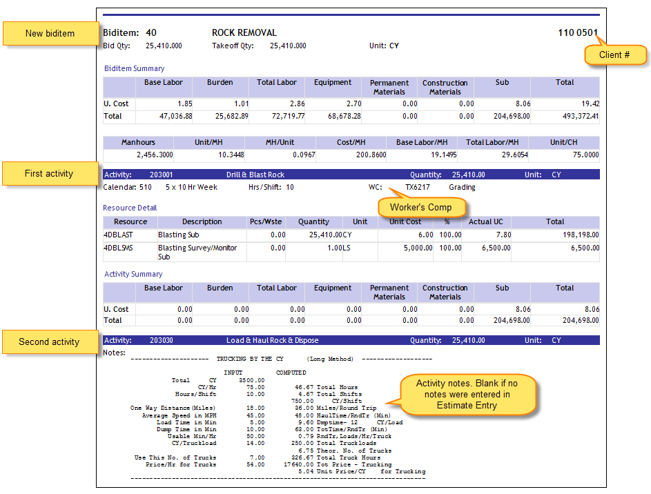 Overview: HeavyBid Cost Report (Reports Plus)