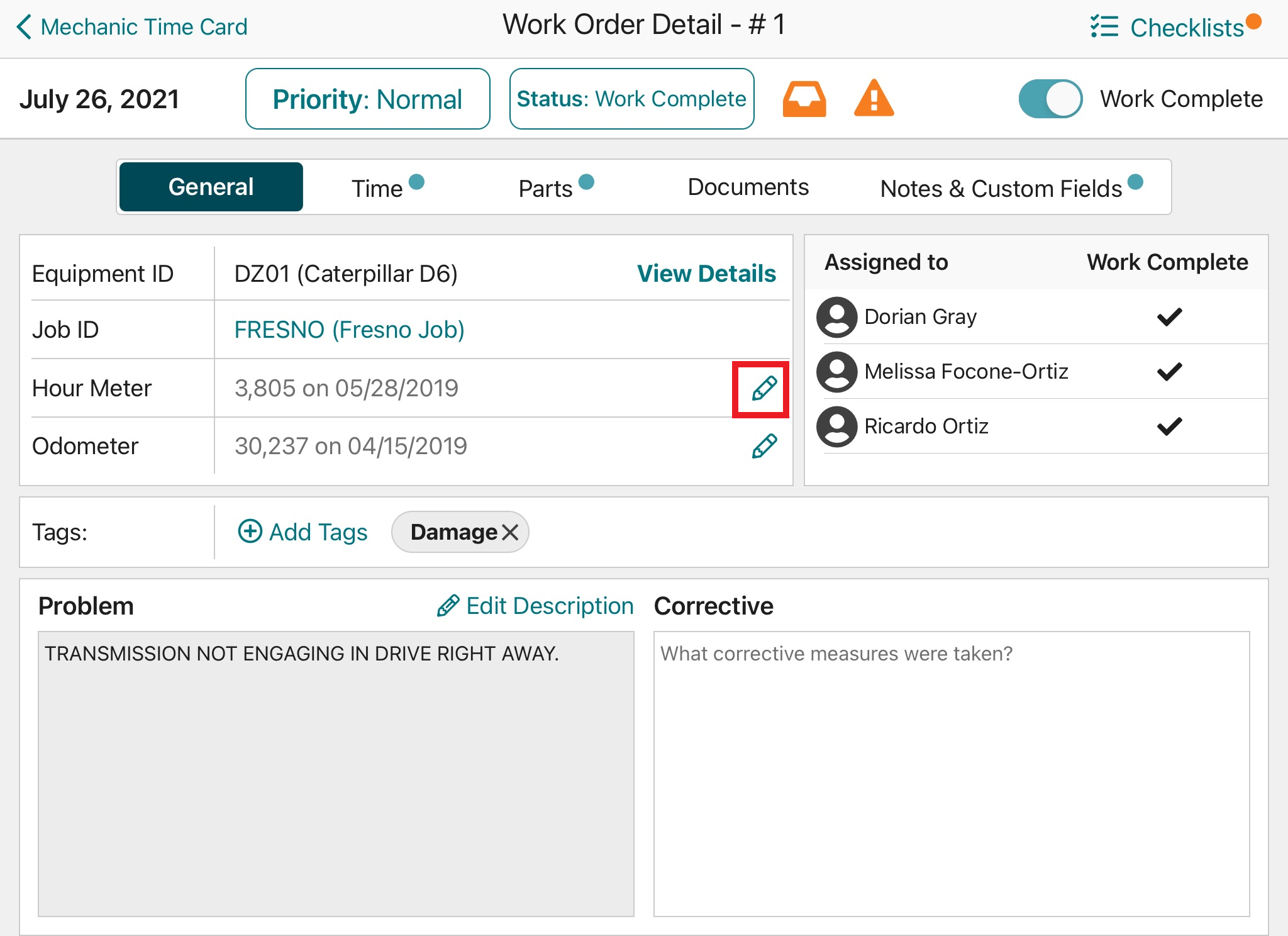 How to Update a Meter Reading from Equipment360 Mobile