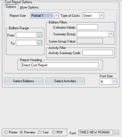 Overview: HeavyBid Cost Report Classic