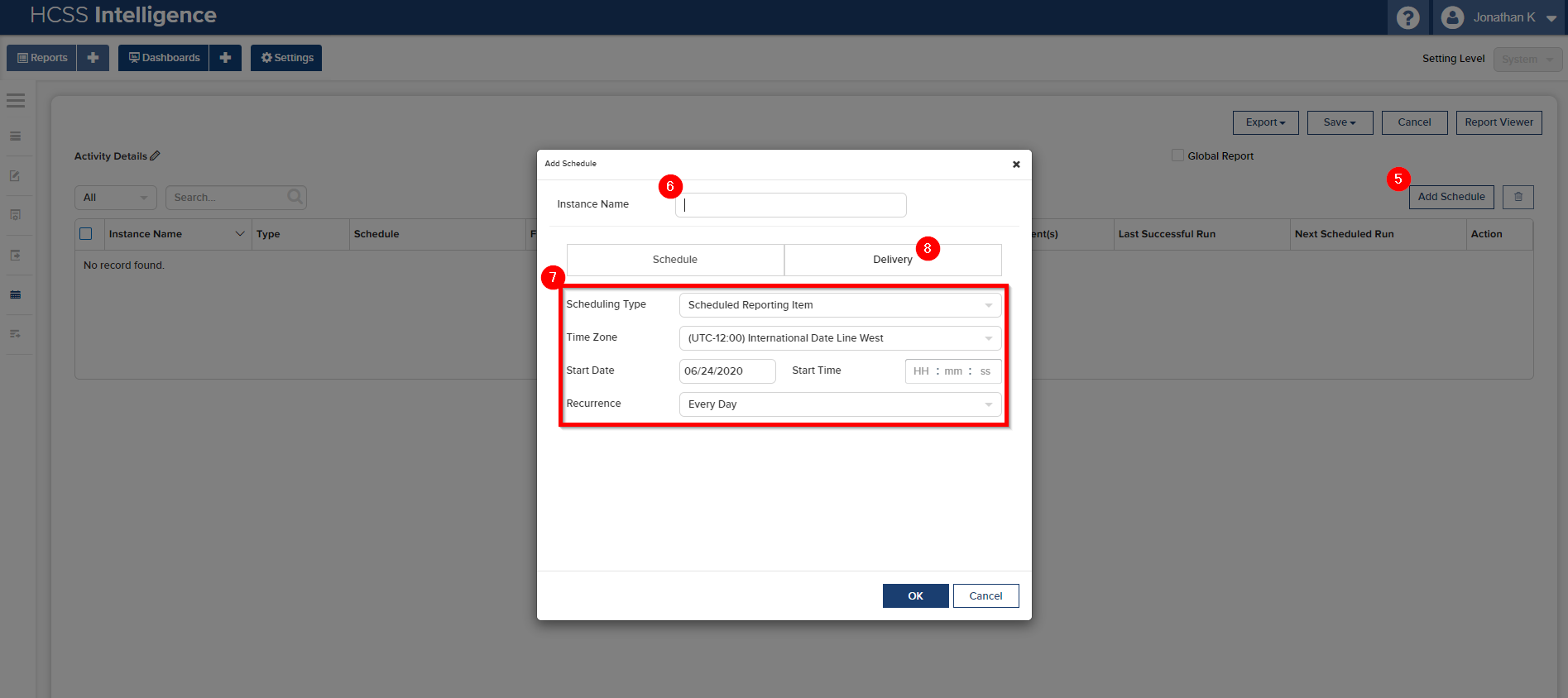 How to Schedule HCSS Intelligence Reports to Send to Other Users Automatically