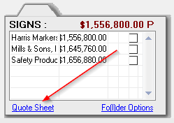 How to Update the Estimate Using Plug Prices in the Quote Sheet