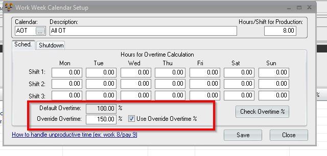 How to Override Overtime Percent (%)