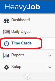 How to Filter Time Cards in HeavyJob Web