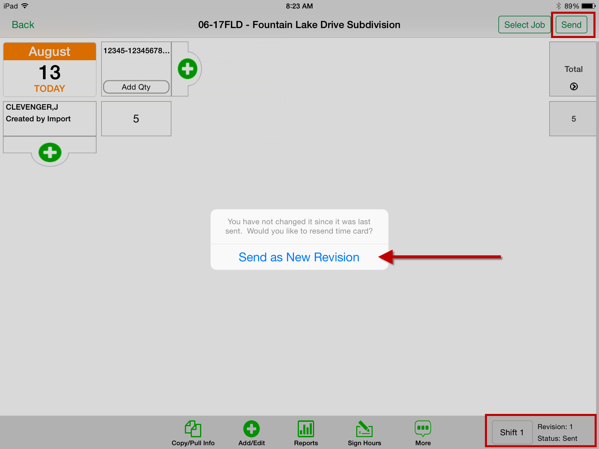 How Time Card Revisions Work and How to Increase the Revision Number