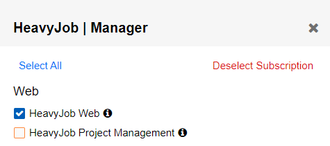 How to Add HeavyJob Web Access to a Subscription Group