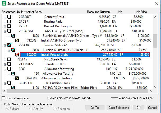 How to Add Resources to a Quote Folder Manually