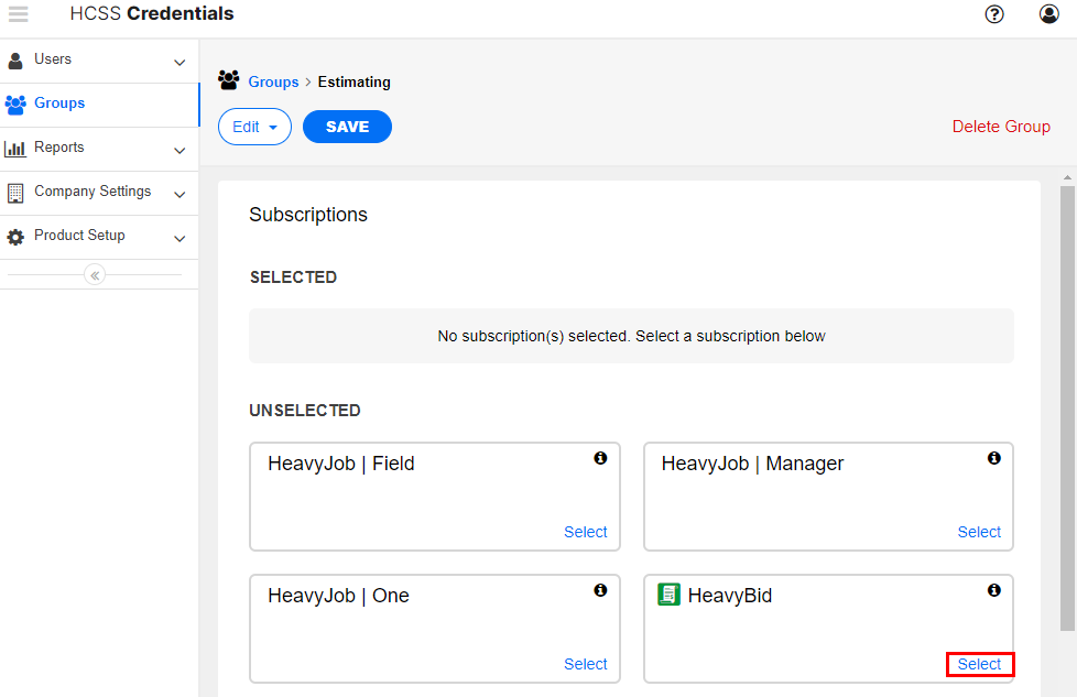 How to Add HeavyBid Desktop Access to an Existing Subscription Group