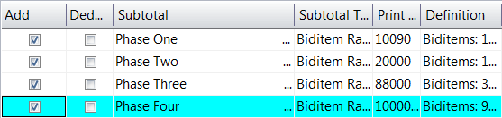 How to Create a Subtotal of Another Subtotal in HeavyBid 2016+