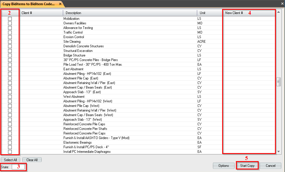How To Copy Biditems To The Biditem Codebook