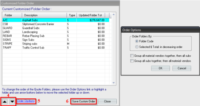 How to Customize Quote Folder Order