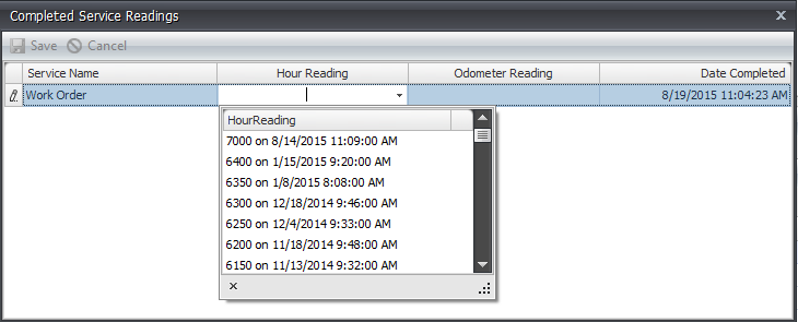 How to Enter a Service Reading for a PM Work Order