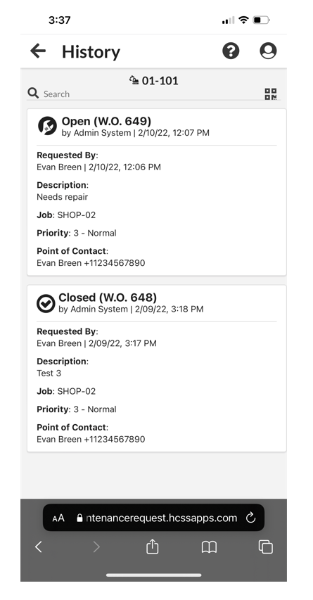 Maintenance Request Web App User Guide