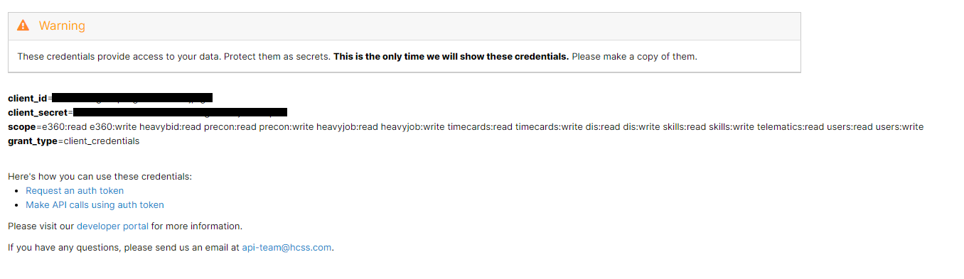 How to Activate HCSS API Functionality