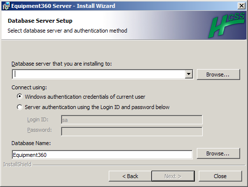 Equipment360 Server Manager Installation Guide